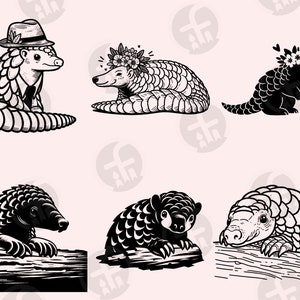 Pangolin SVG Bundle: 36 Scaled Animal Designs (digital Download) - Etsy