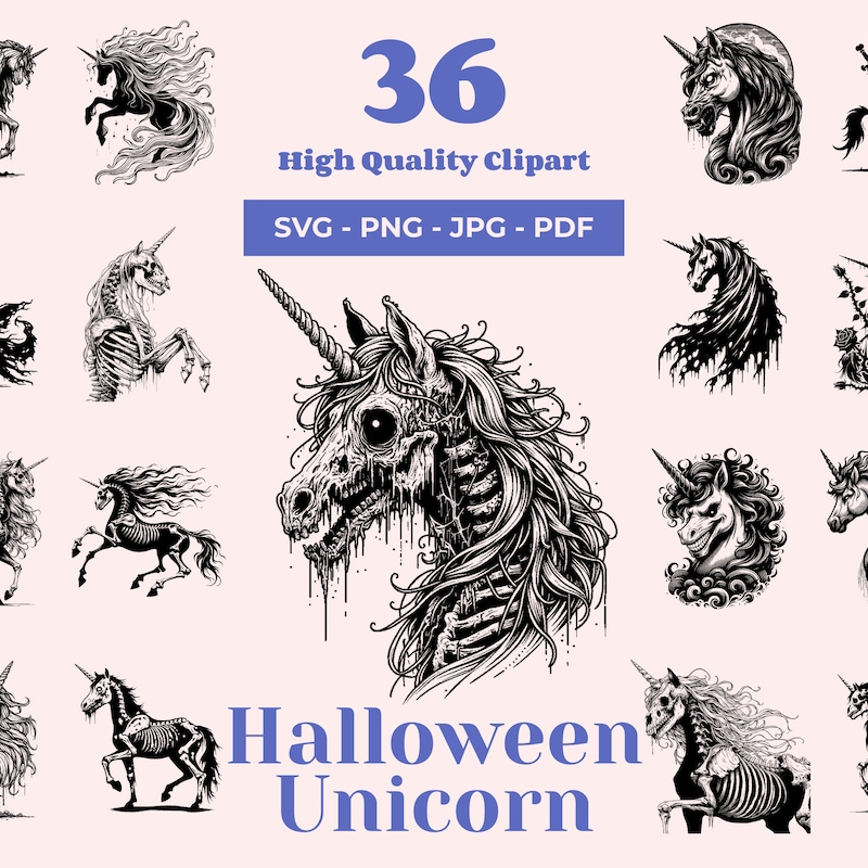 Unicorn Horror Art - Etsy