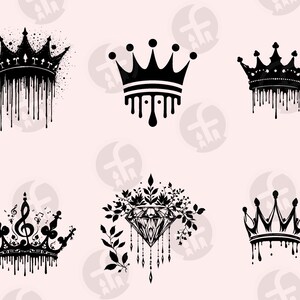 Dripping Crown SVG Bundle: 54 Regal Drip Art Designs (cricut File) - Etsy