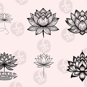 Lotus Flower SVG Bundle 36 Cut Files Spiritual Designs for Laser ...