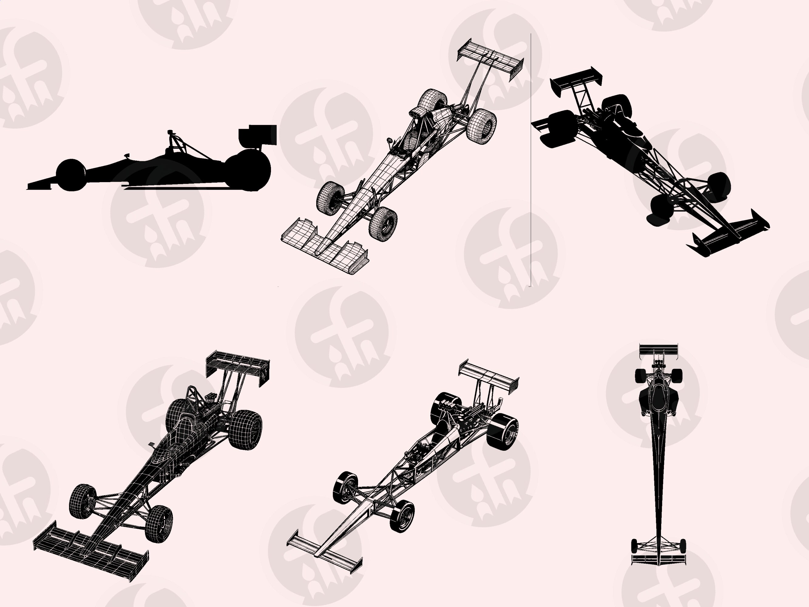 Drag Racing SVG Bundle: 36 Top Fuel Dragster Designs (digital Download ...