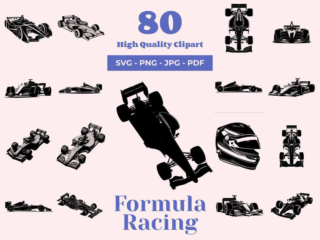 Formula Racing Car SVG Bundle: Motorsport Clipart, Laser Cut Files ...