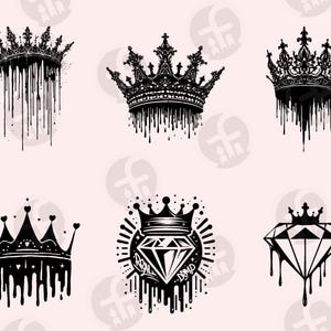 Dripping Crown SVG Bundle: 54 Regal Drip Art Designs (cricut File) - Etsy