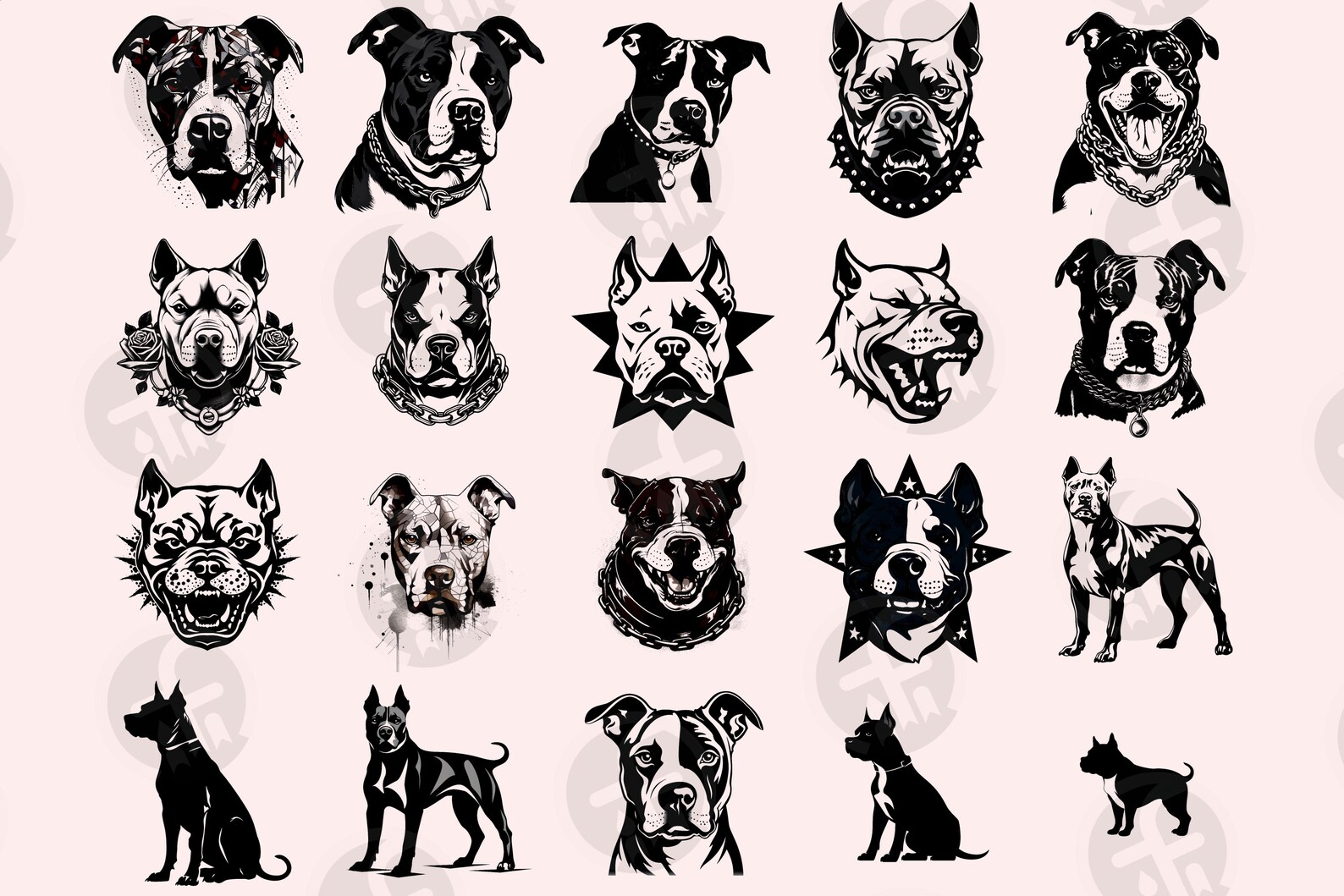 Pitbull Terrier SVG Bundle 155 Cut Files American Pit Bull - Etsy Canada