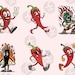 Red Hot Chili Pepper SVG Bundle: Spicy Character Designs (digital ...