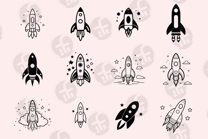 Toy Rocket SVG Bundle 33 Cut Files Imaginative Play Tool - Etsy
