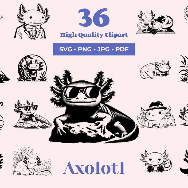 Axolotl Svg - Etsy