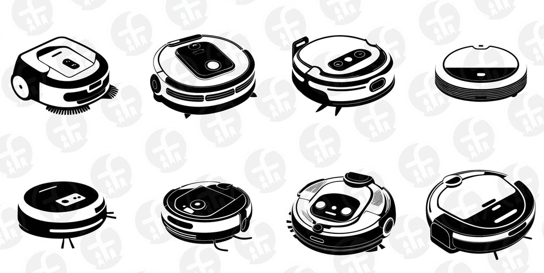 Robot Vacuum SVG Bundle 8 Design Made by AI Robotic Vacuum - Etsy Canada