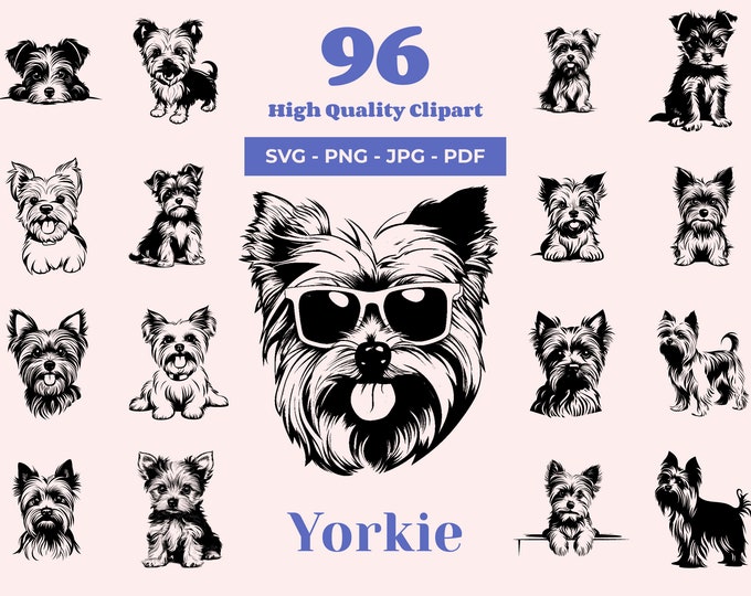 Yorkie Dog SVG, Yorkie Dog PNG, SVG Files for Cricut, Commercial Use ...