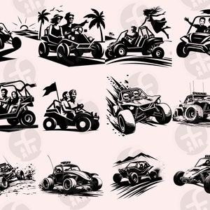Dune Buggy SVG Bundle - 96 Designs - Offroad Vehicle Silhouettes for ...