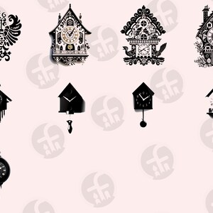 German Cuckoo Clock SVG Bundle 45 Cut Files Traditional - Etsy