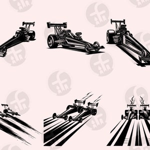 Drag Racing SVG Bundle: 36 Top Fuel Dragster Designs (digital Download ...
