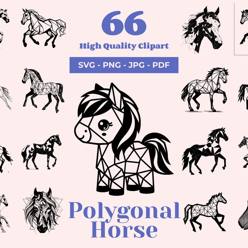 Geometric Horse Art - Etsy