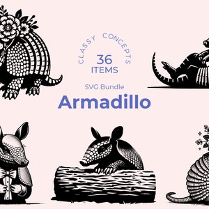 Armadillo SVG Bundle 96 Cut Files Designs for Laser Cutting, Cricut, and Sublimation Texas Dillo ...