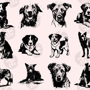 Stray Dog SVG Bundle - 96 Cut Files - Mongrel Art - Street Dog ...