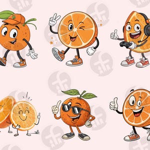 Funny Orange Character SVG Bundle: Cartoon Clipart (digital Download ...