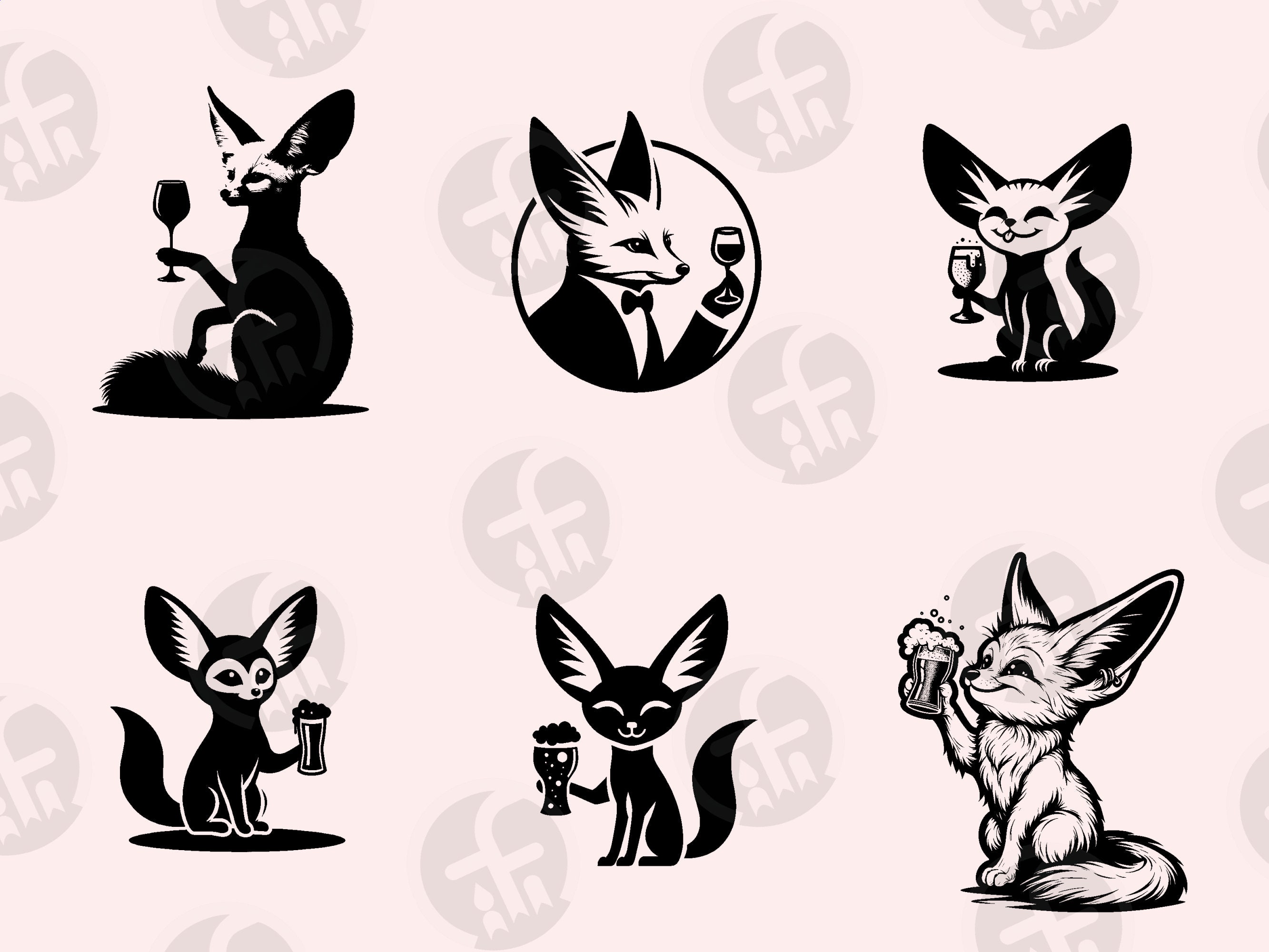 Fennec Fox SVG Bundle: 36 Desert Fox Designs (digital Download) - Etsy