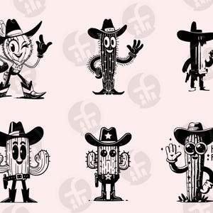 Cowboy Cactus SVG Bundle - 36 Designs - Western Clipart - Funny Art ...