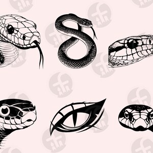 Snake Eye SVG Clipart Bundle: Reptile Gaze Designs (digital Download ...