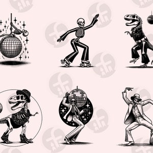 Disco Skeleton SVG Bundle - 36 Designs - Musical Clipart - Printable ...