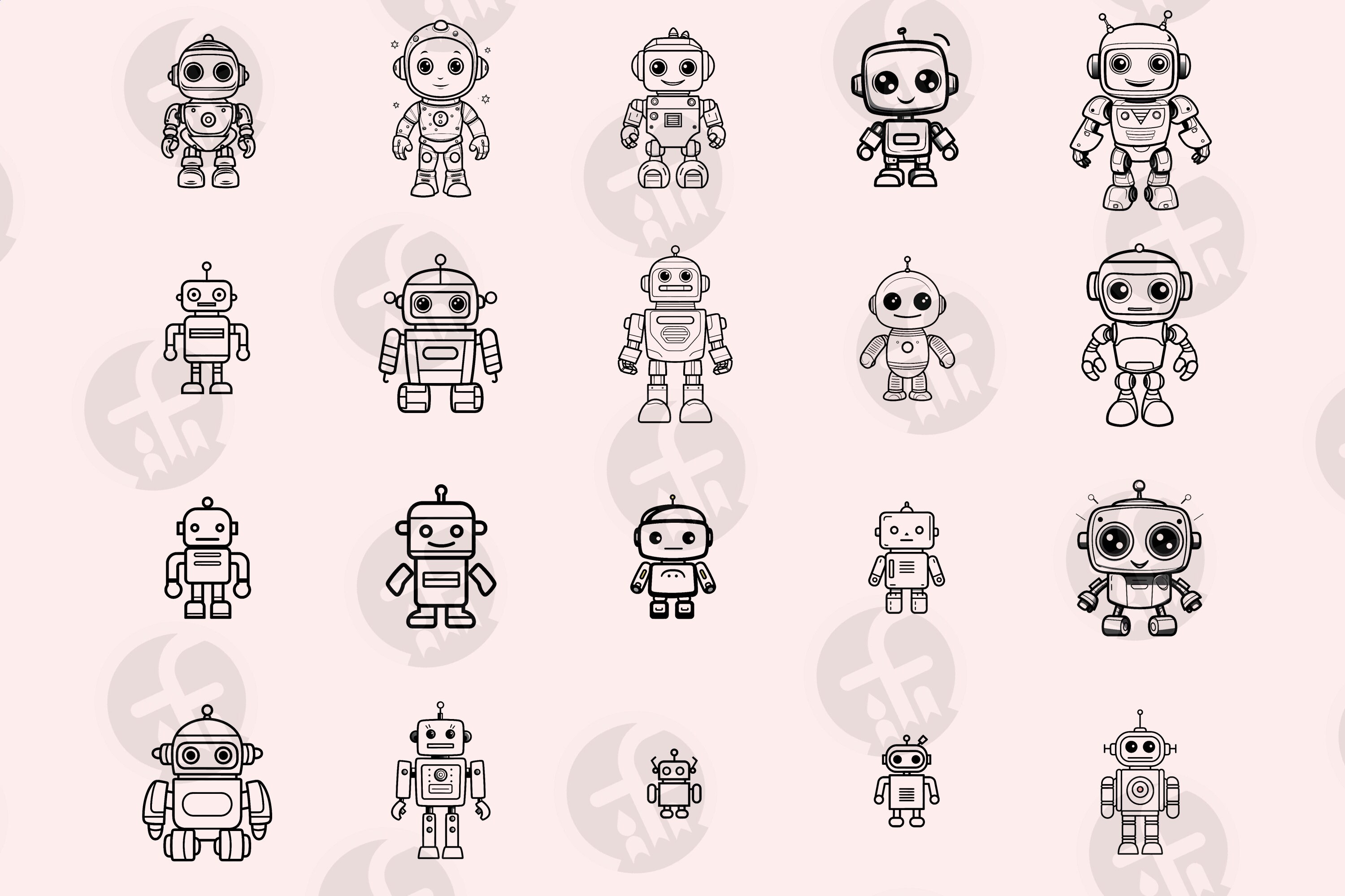 Toy Robot SVG Bundle 120 Cut Files Robot Silhouette and - Etsy