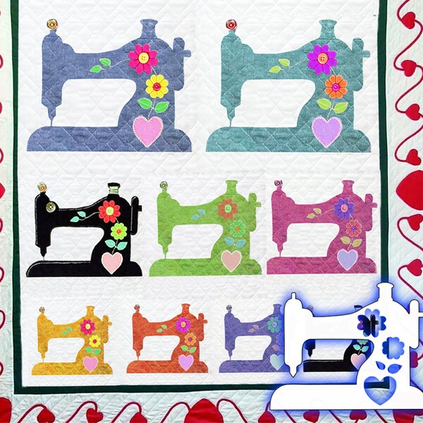Cute Sewing Machine Template Set - Etsy