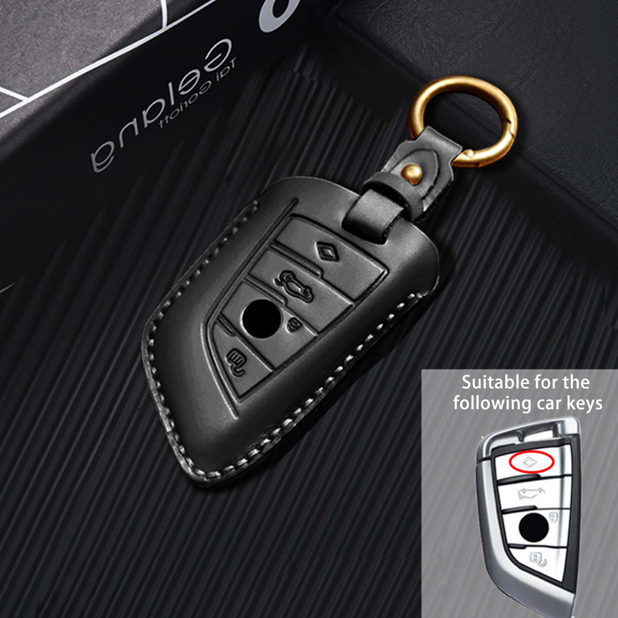 Personalized Genuine Leather Key Fob Cover,keychain Case Holder, Car ...