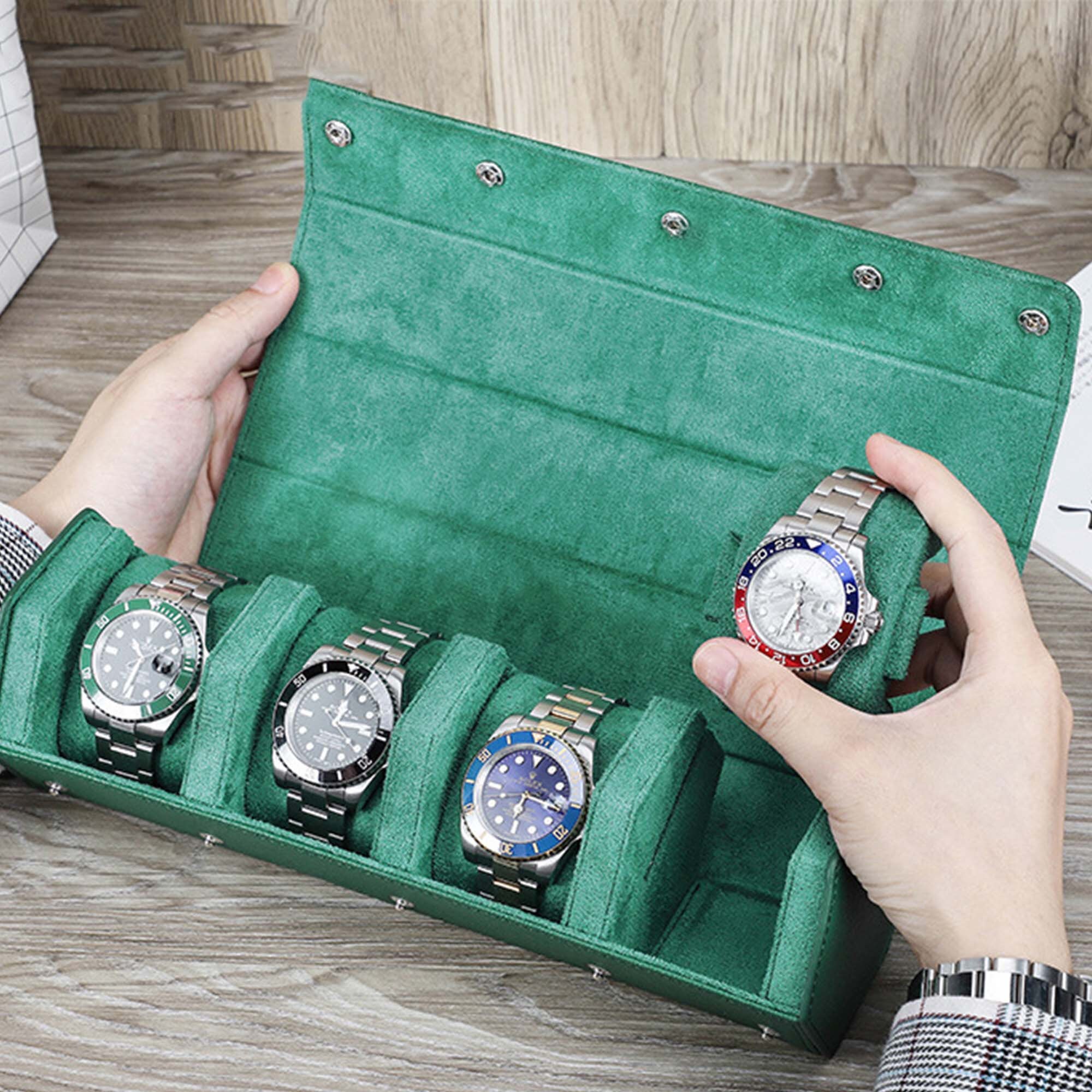 Custom Watch Box, Travel Watch Box, Personalised Leather Watch Case ...