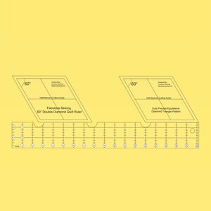 Fabulous Sewing Double Diamond Quilt Ruler, Rotary Cutter, Patchwork ...