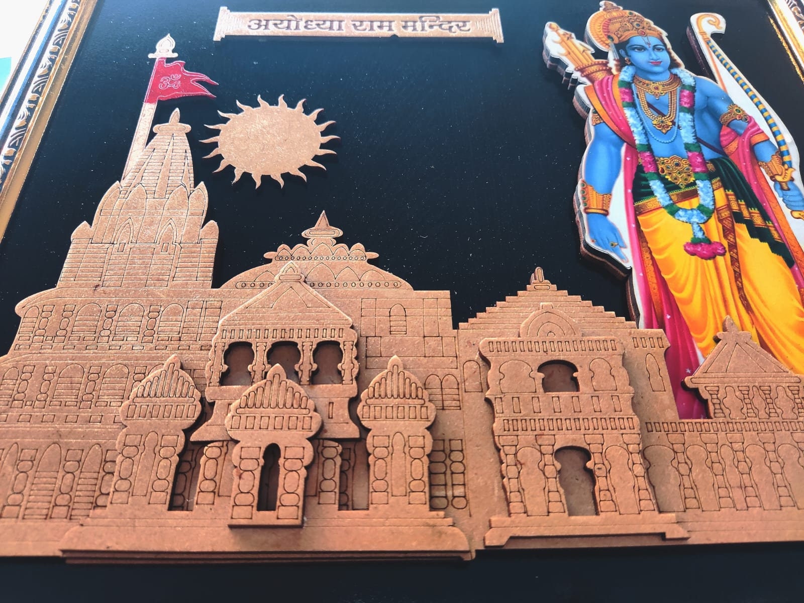 Shri Ram Mandir Ayodhaya A Wooden Handmade Replica of Proposed Shri Ram ...