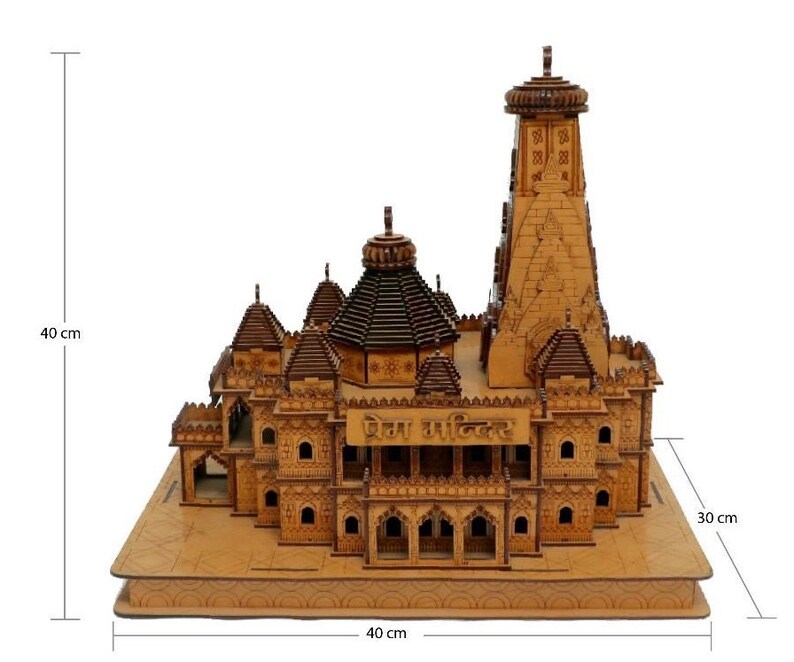 Prem Mandir Mathura, A Handmade Replica/ Modal of Prem Mandir, A Laser ...
