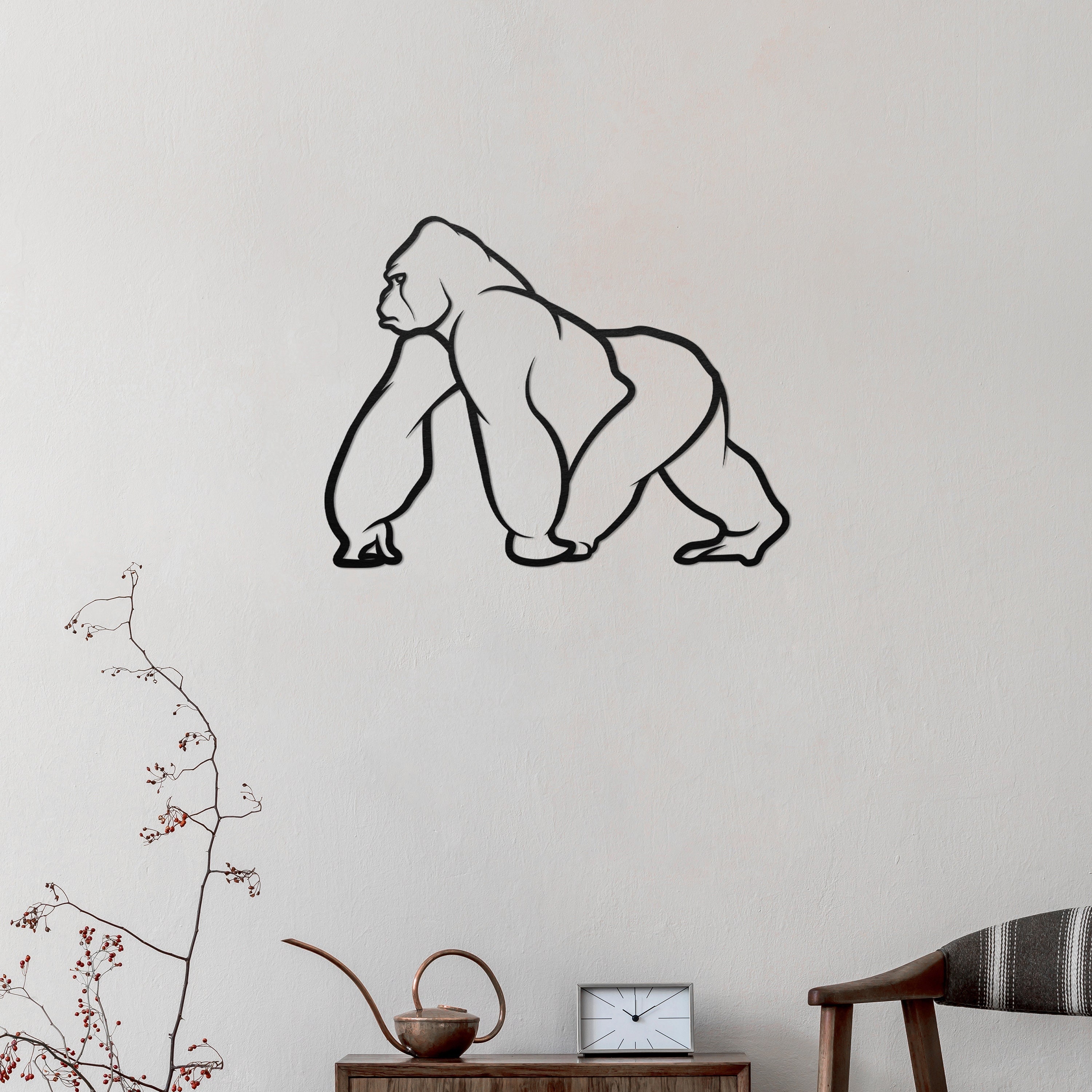 Wooden Gorilla Wall Art, Gorilla Wall Sign, Gift for Her, Gorilla Wall ...