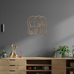 Elephant Wall Decor, Wooden Decoration, Wooden Elephant Sign, Animal ...