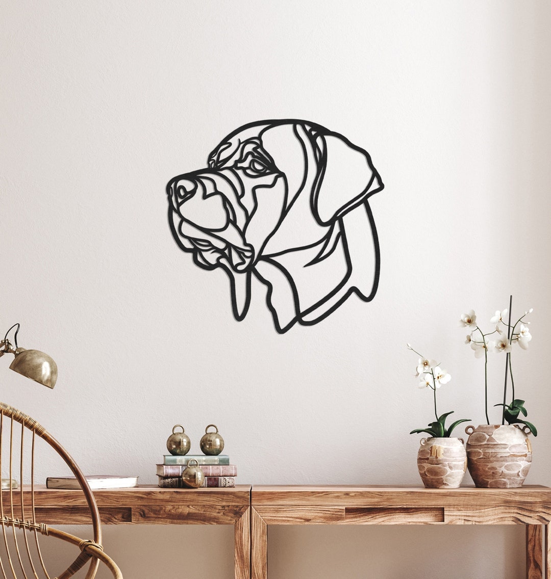 Tosa Inu Wall Decor, Dog Portrait Wall Art, Wooden Dog Wall Art ...