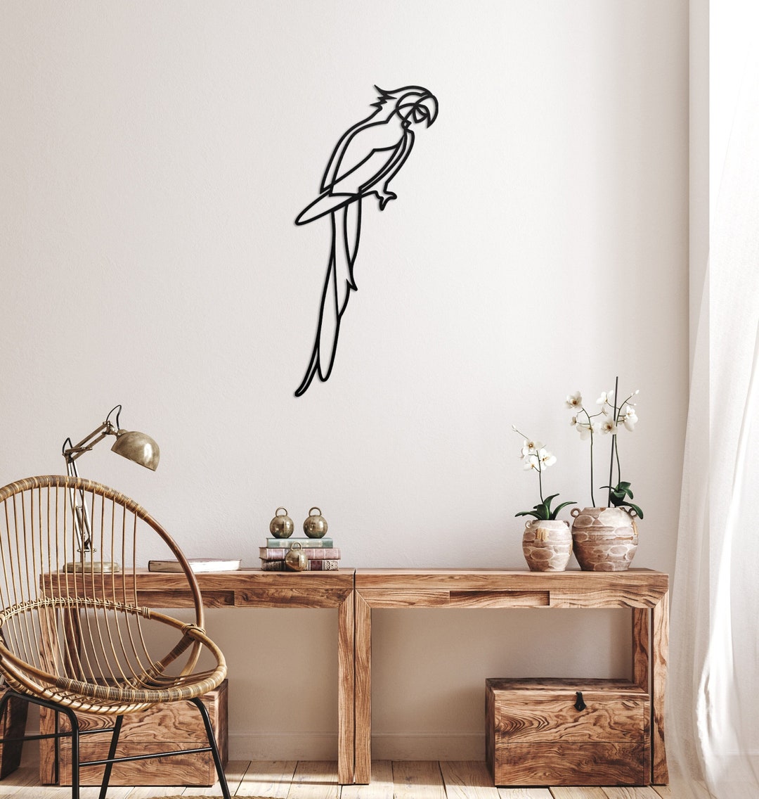Wood Parrot Wall Decor, House Decor, Bird Wall Art, Parrot Wall Art ...