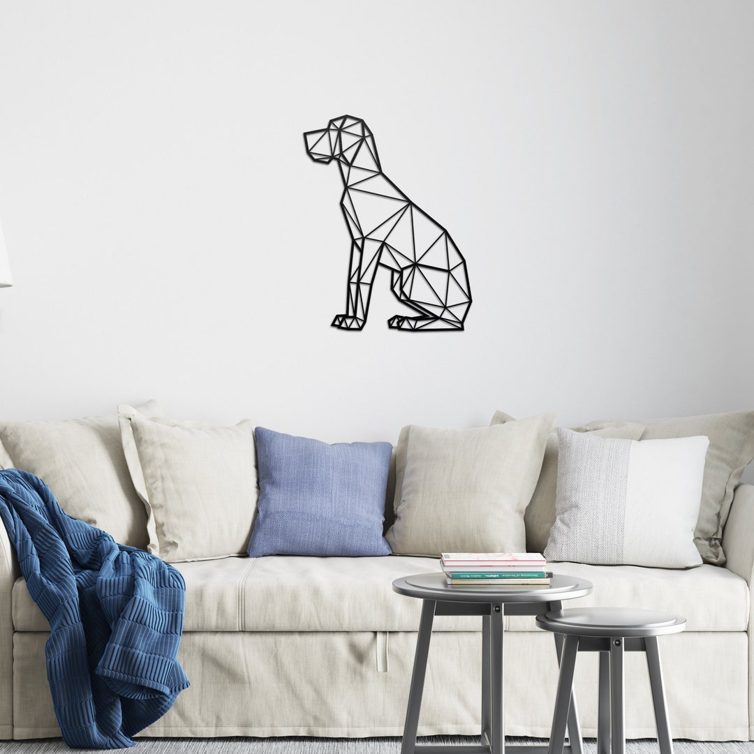 Geometric Great Dane Wall Decor, Dog Wall Art, Wooden Wall Art ...
