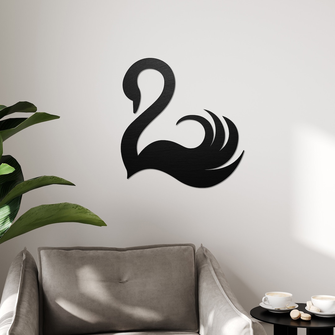 Swan Wall Art, Wooden Swan Wall Decor, Bedroom Art Decor, Housewarming ...