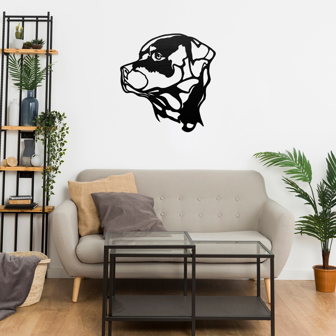 Rottweiler Wall Decor, Rottweiler Dog Wall Art, Laser Cut Wall Art ...