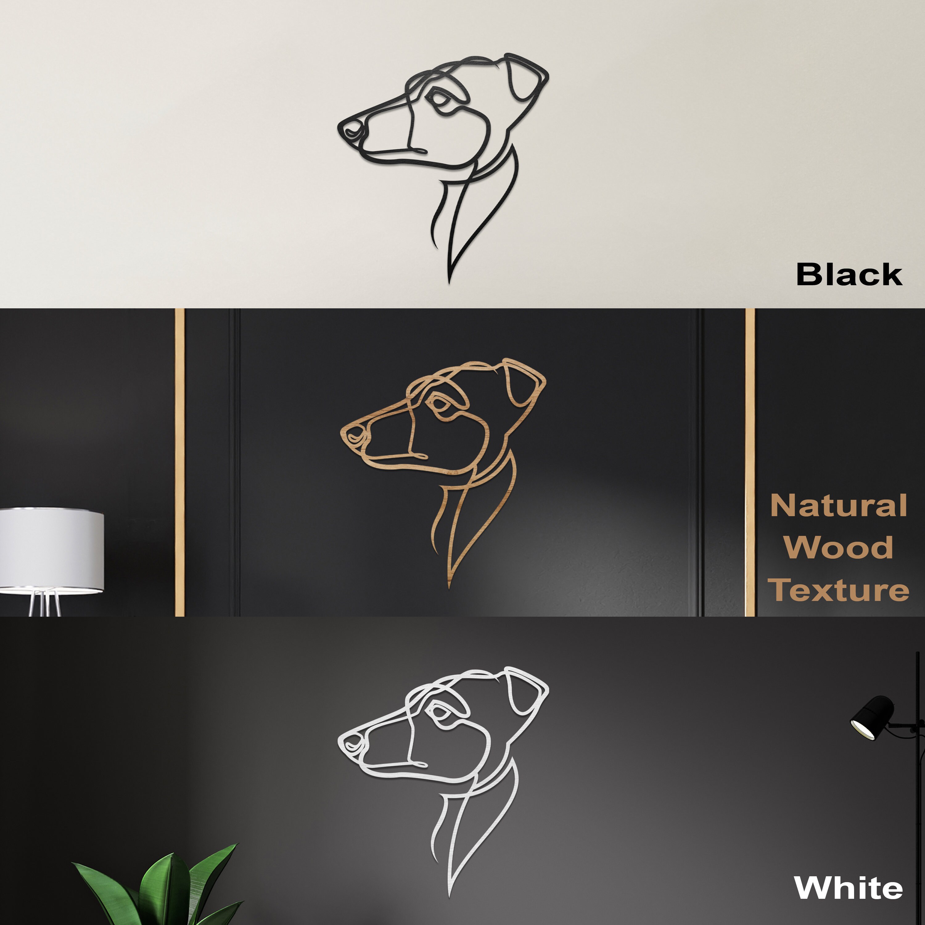 English Whippet Wall Art Wooden Dog Wall Hanging Wooden Dog - Etsy