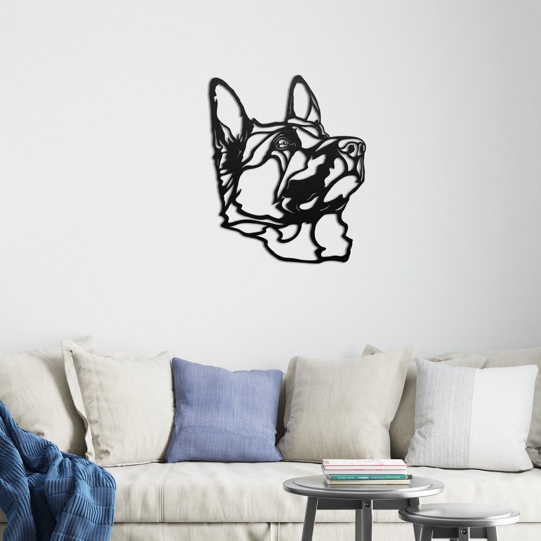 German Shepherd Wall Decor, Dog Wall Art, Laser Cut Wall Art ...