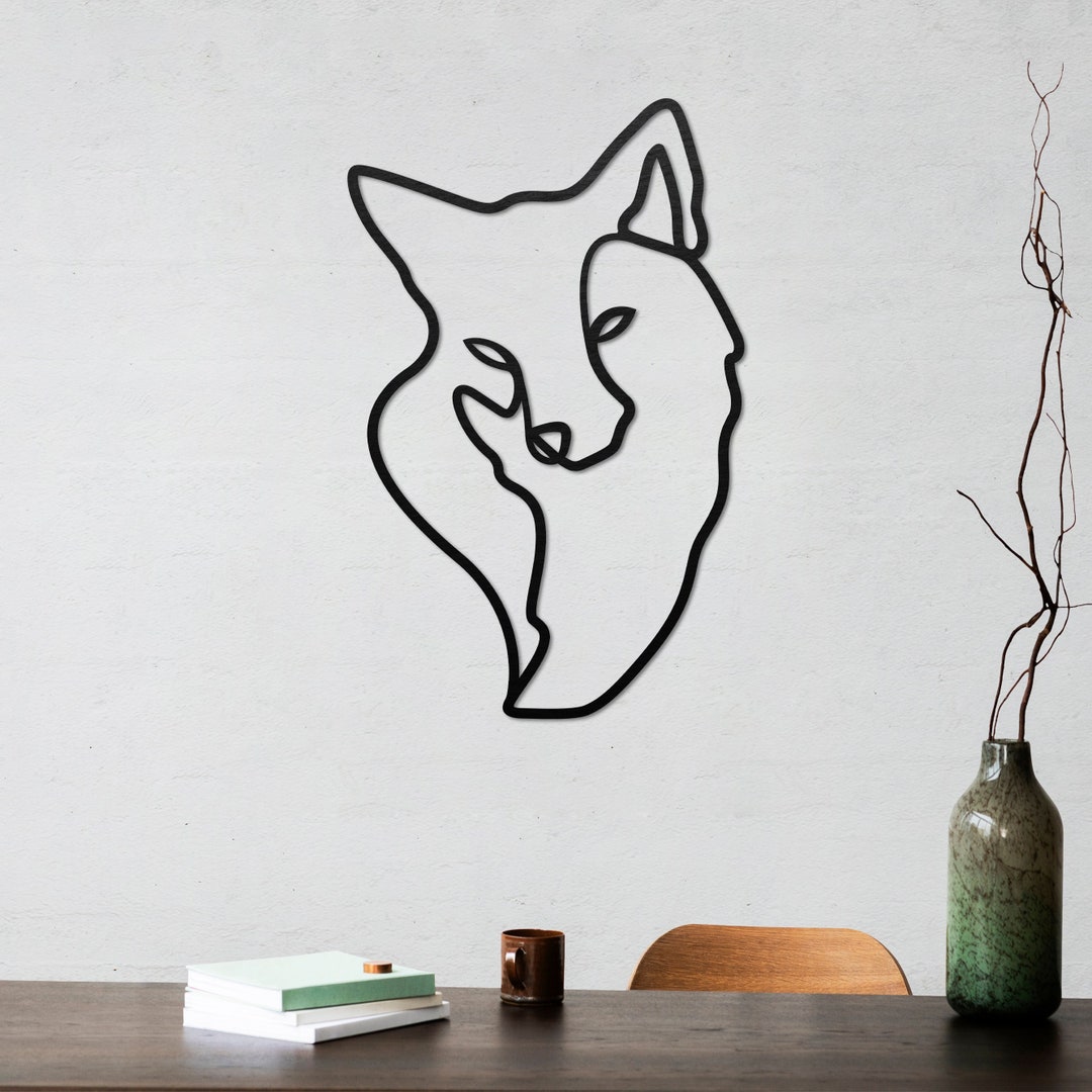 Wooden Fox Wall Art, Gift for Her, Wooden Fox Wall Sign, Housewarming ...
