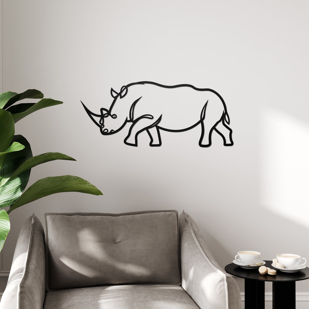 Wooden Rhino Wall Decor Wooden Rhino Wall Hanging Wooden - Etsy
