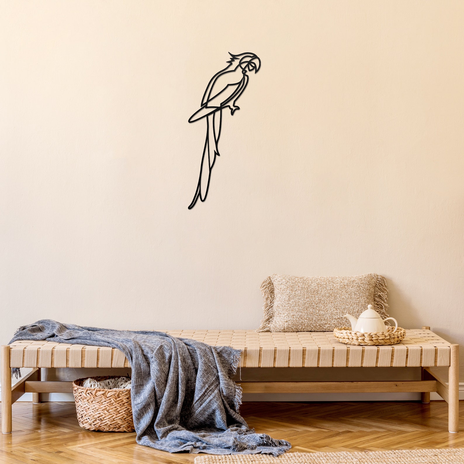 Wood Parrot Wall Decor, House Decor, Bird Wall Art, Parrot Wall Art ...