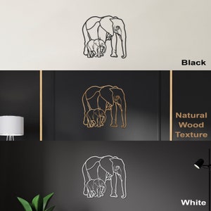 Elephant Wall Decor, Wooden Decoration, Wooden Elephant Sign, Animal ...