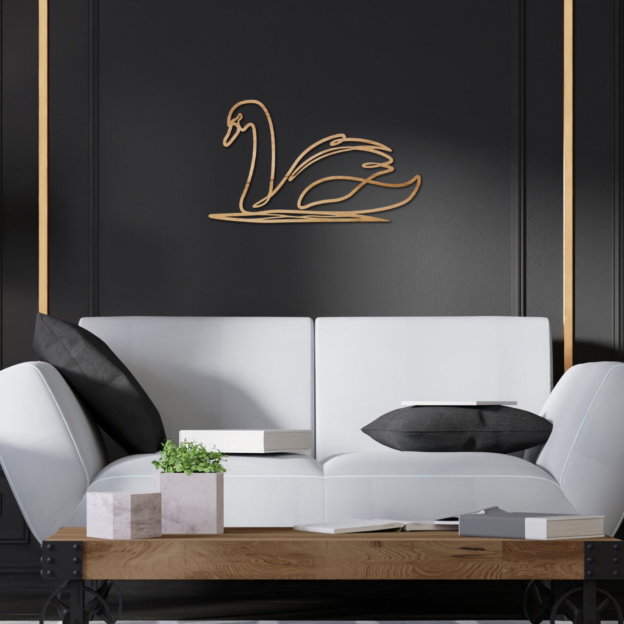 Wooden Swan Wall Decor Swan Wall Art Bedroom Decor - Etsy