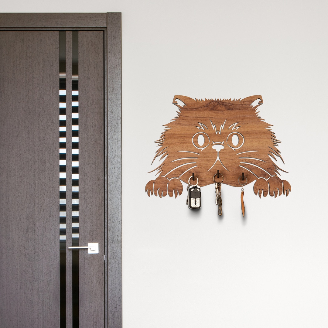 MDF Key Holder, Wood Keey Holder for Wall, Gift for Pet Lover, Key ...