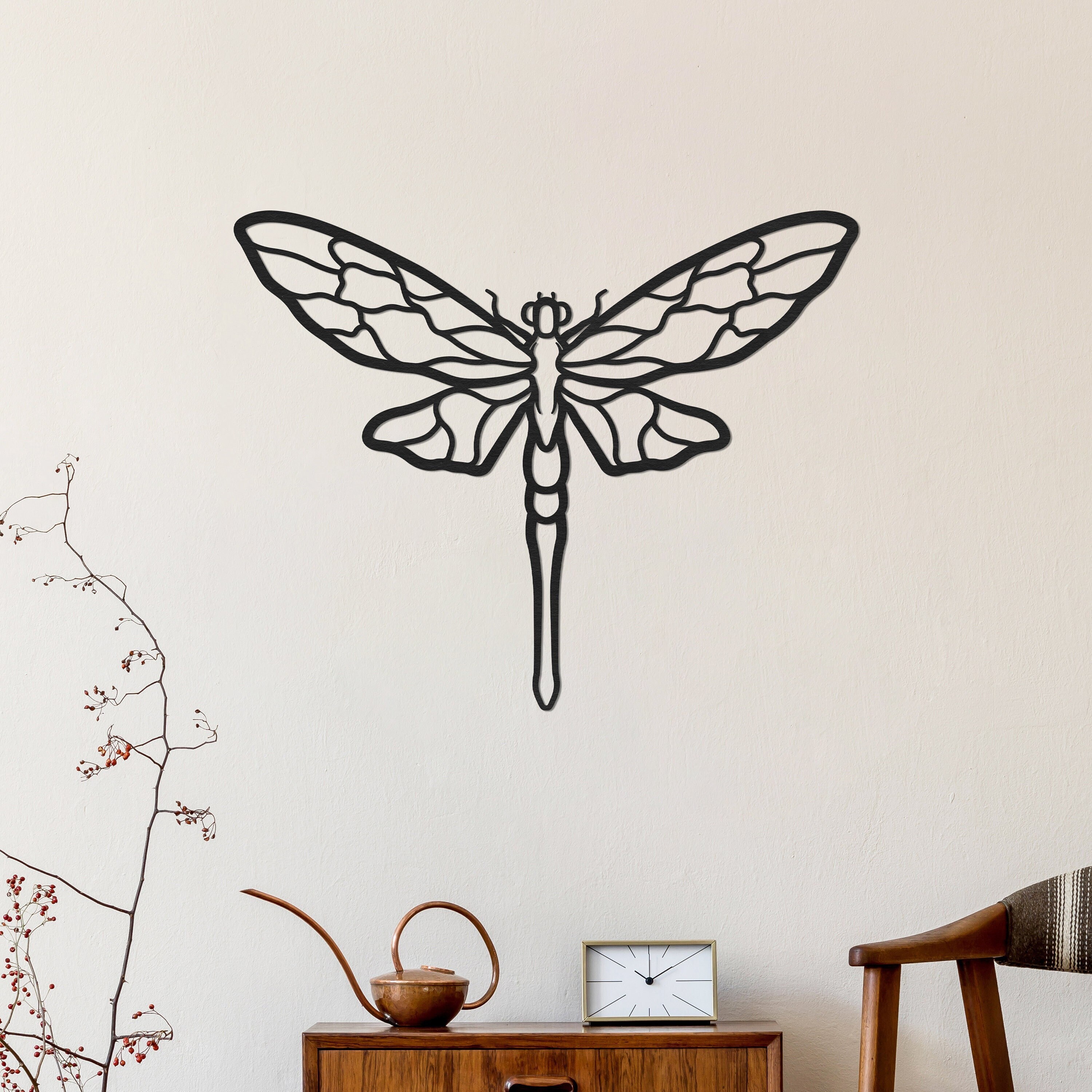 Wooden Dragonfly Wall Art, Minimalist Wall Art, Christmas Gift ...