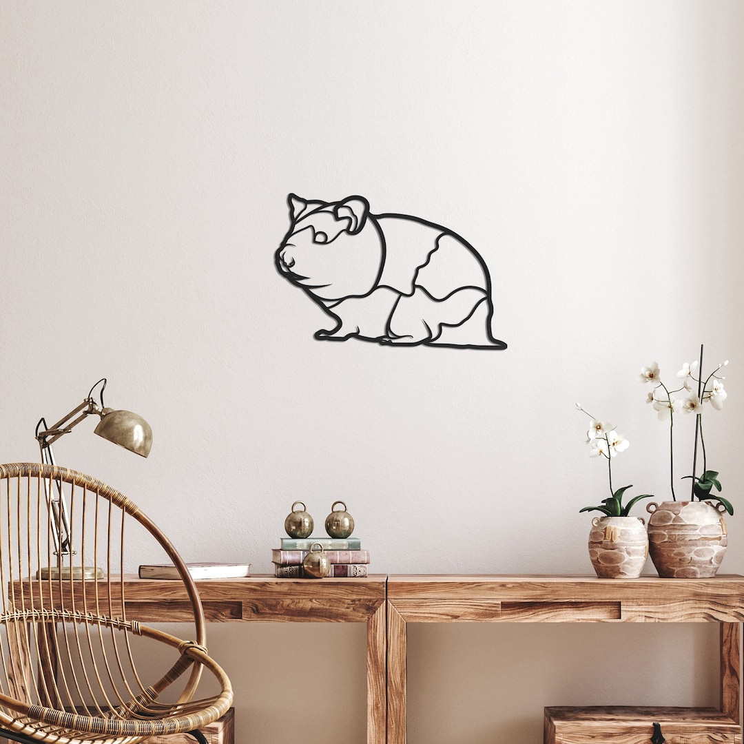 Wooden Hamster Wall Decor, Minimalist Hamster Wall Sign, Wooden Hamster ...