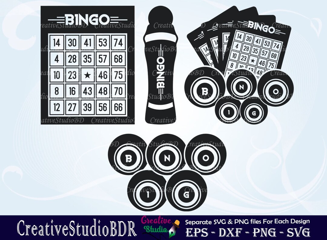 Bingo SVG Bundle Bingo Balls Svg Bingo Dauber Svg Game Svg - Etsy