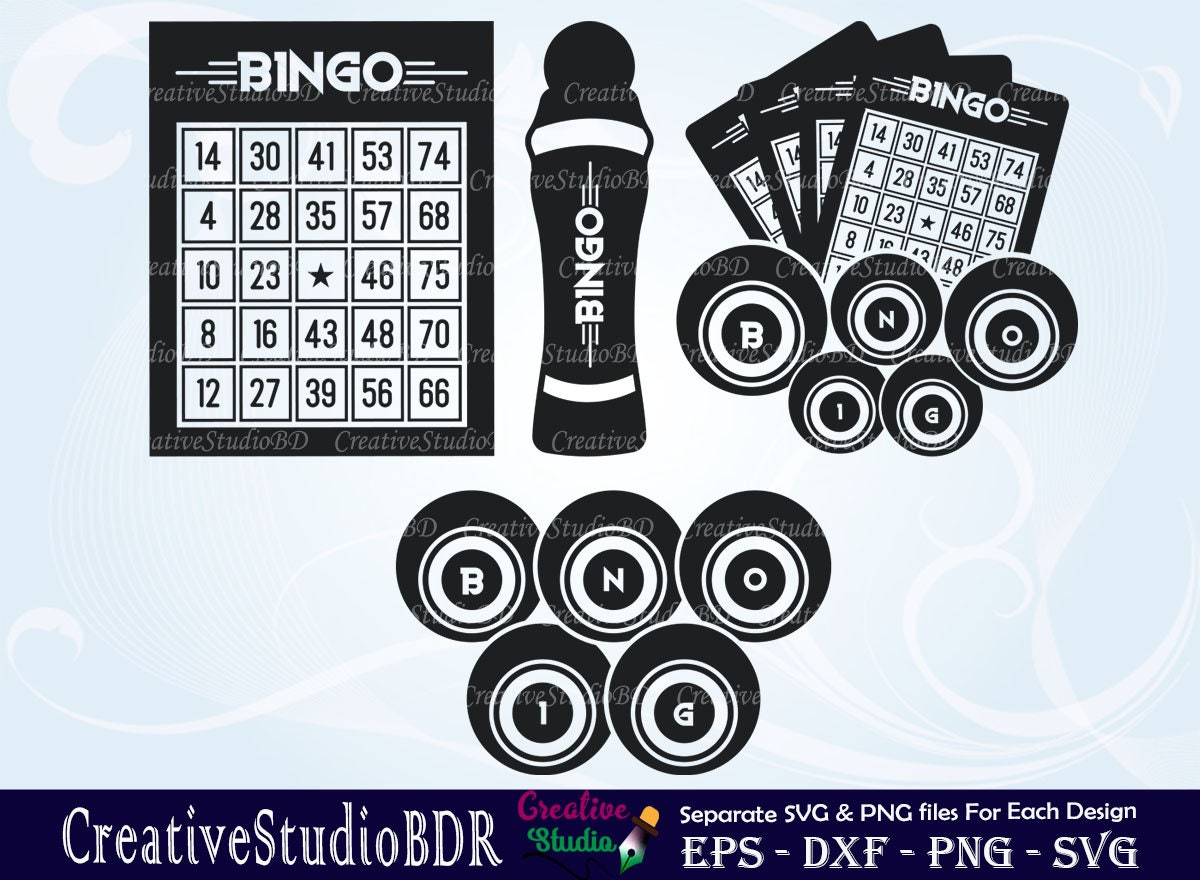 Bingo SVG Bundle Bingo Balls Svg Bingo Dauber Svg Game Svg - Etsy